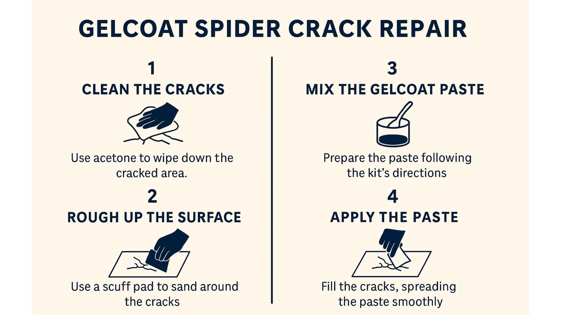 Gelcoat Spider Crack Repair: 8 Steps To Follow | Boat Genesis