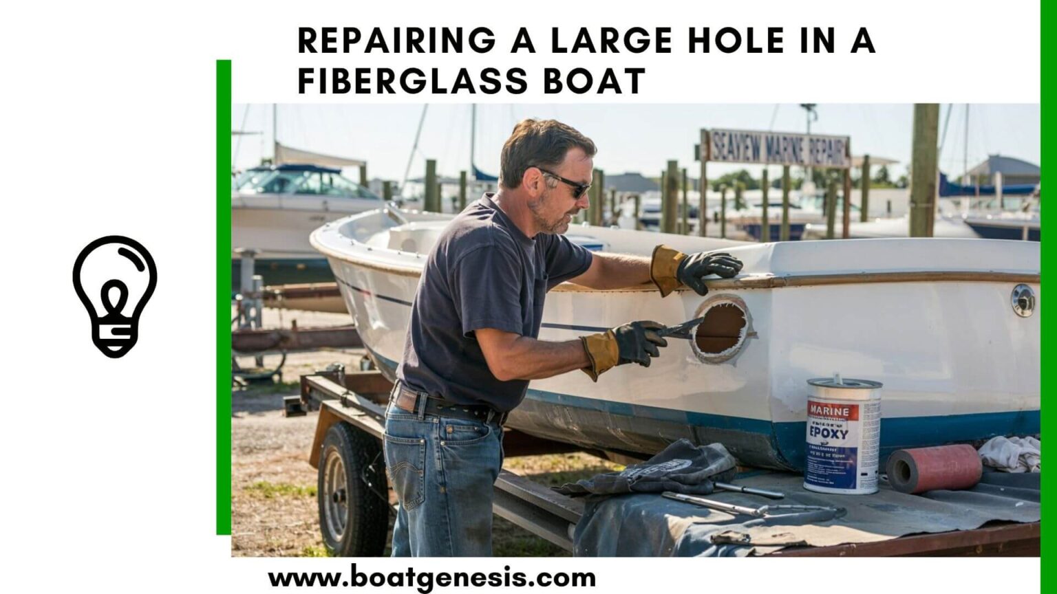 Repairing A Large Hole In A Fiberglass Boat: Definitive Guide | Boat ...